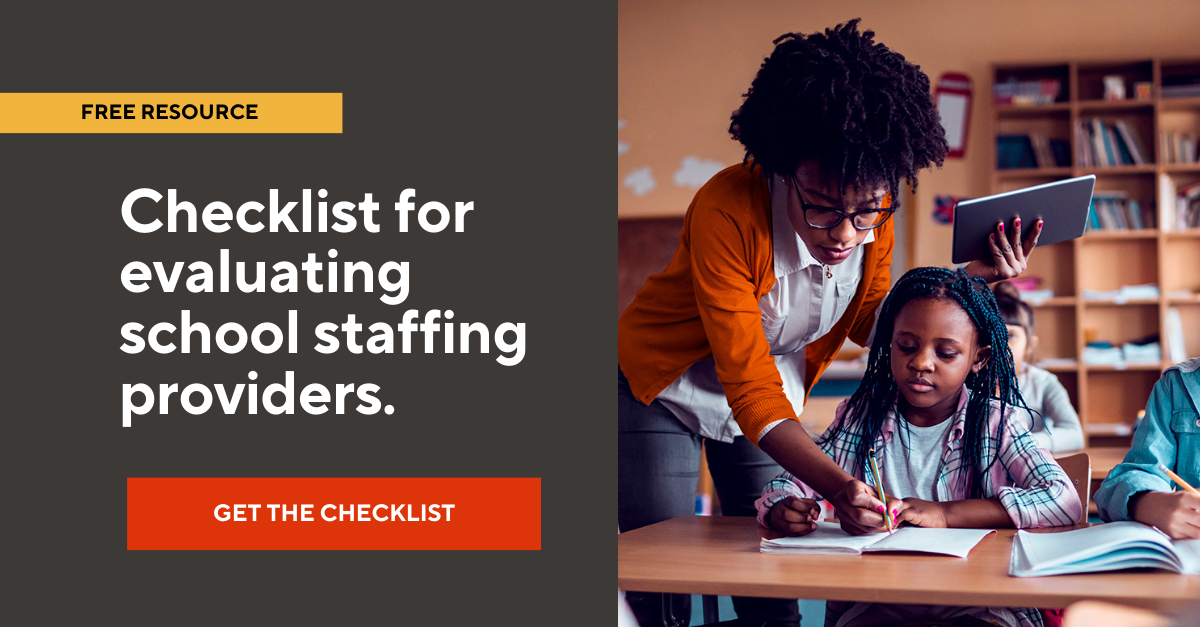 Evaluation Checklist: Substitute Staffing Providers | Kelly Education